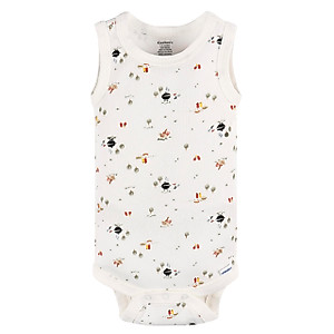 Gerber Baby Boys Multi-Pack Sleeveless Onesies Bodysuit Fun In The Sun Grey 3-6 Months