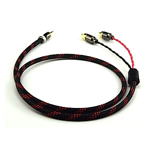 STRNG HiFi 3.5mm to Audio Cabler PC Mobilephone Amplifier Interconnect 3.5 Cable (Color : Black, Size : 2m)