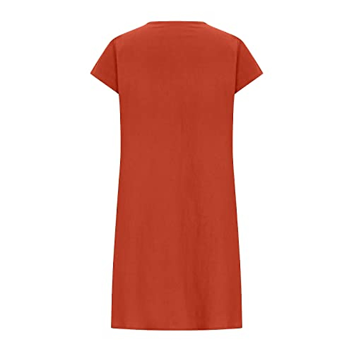 Linen Dress for Women Summer Plus Size Women's Summer Linen Dress Crewneck Short Sleeve Tshirt Dress Empire Waist Smocked Flow Boho Beach Sundress Petite Linen Dresses