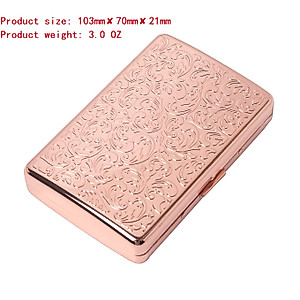HAPUTDY RFID Metal Blocking Credit Card Holder/Travel Wallet/Protective Case (7 Cards Rose gold)