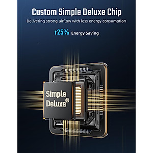 Simple Deluxe 12 Inch 3-Speed High Velocity Heavy Duty Metal Industrial Floor Fans Quiet for Home, Commercial, Residential, and Greenhouse Use, Outdoor/Indoor, Black, 2 Pack