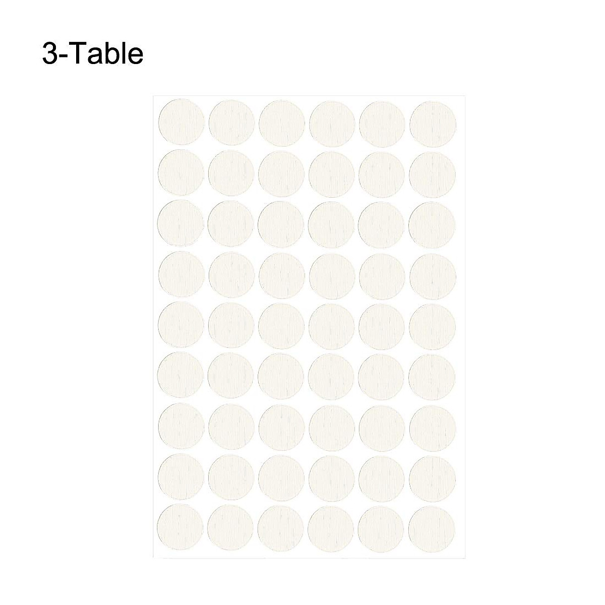 uxcell 3 Sheet/162Pcs Screw Hole Cover Stickers, 21mm Dia PVC Self Adhesive Covers Caps Dustproof for Wood Furniture Cabinet Shelf Wardrobe, Textured Warm White