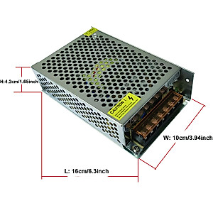 AC 110V to DC 12V 10A 120W Universal Regulated Switching Power Supply Adapter Transformer Driver Converter for LED Strip Light, CCTV Security Camera System, Computer Project
