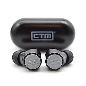 CTM Explore P2 True Wireless Earbuds | Bluetooth 5.0 Button Controls & Magnetic Charging Case | IPX6 Earphones | Sports Headset | Built-in Mic | by Clear Tune Monitors
