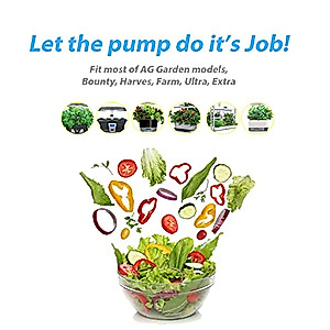 Ulrempart Pump with 10 filters, Compatible with AeroGarden Harvest Bounty Farm Extra Ultra all models, Pump replacement model #200623