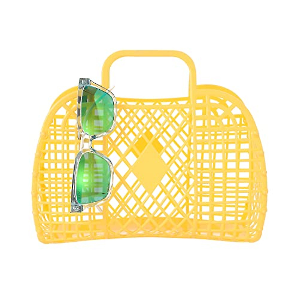Girls Jelly Purse, Women’s Plastic Tote Bag, Jelly Bag Purse For Little Girls (Yellow)