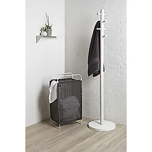 Umbra Cinch Laundry Hamper, Gray, White