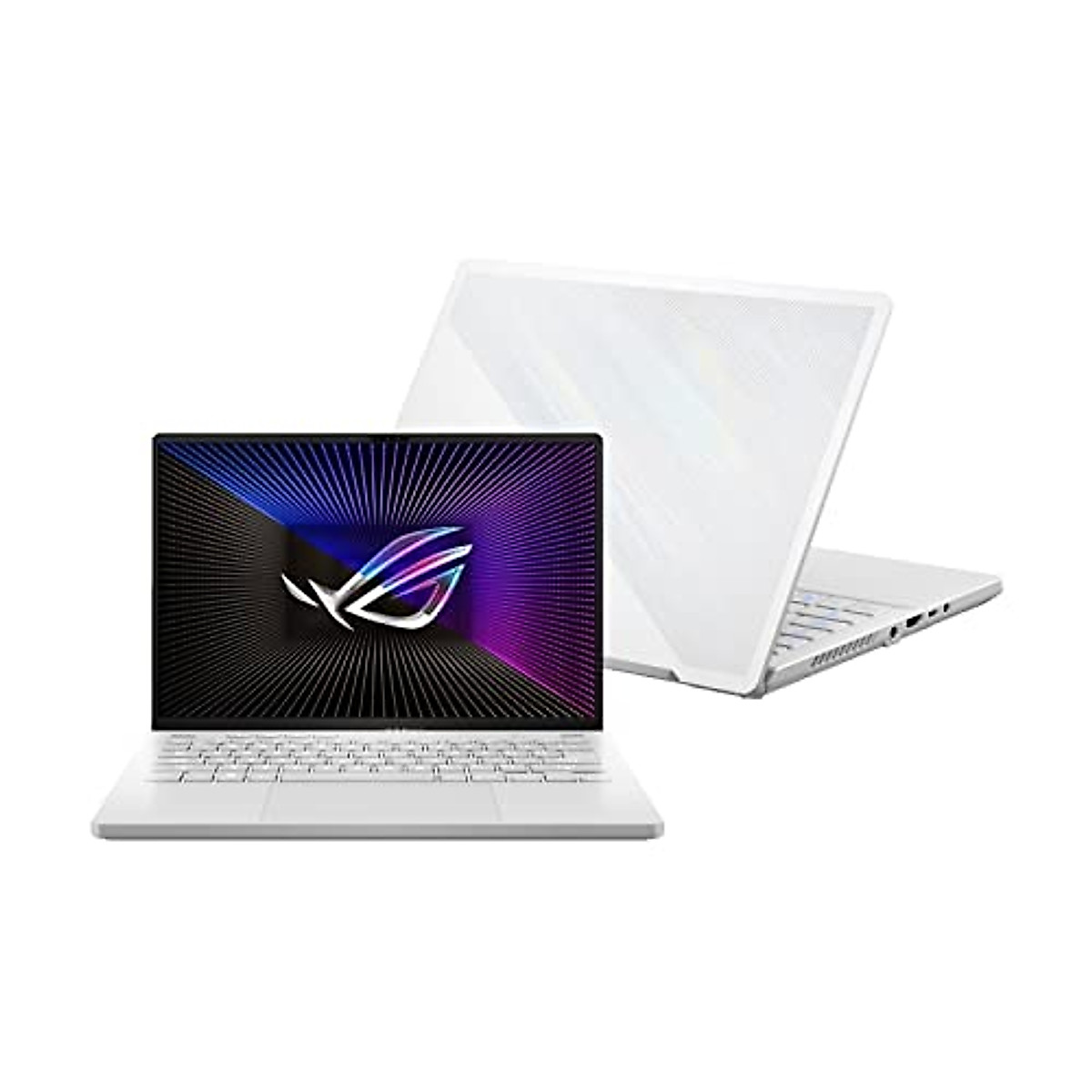 EXCaliberPC 2023 ASUS ROG Zephyrus G14 GA402NU-G14.R74050 (AMD Ryzen 7 7735HS, 16GB RAM, 2TB WD NVMe SSD, RTX 4050 6GB, 14" QHD+ 165Hz, Windows 11) Gaming Notebook - Moonlight White