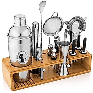 Bartender Tool Set has to Craft Perfect Drinks - Designed for Lasting use and Durability Feel Like a Professional Mixologist - Includes Items Such as a Shaker Jigger and Strainer