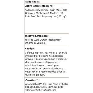 Amber NaturalZ TYD Thyroid Balance Herbal Supplement for Dogs, Cats, Birds, Guinea Pigs, and Rabbits | Herbal Pet Supplement for Thyroid Health | 1 Fluid Ounce Glass Bottle | Manufactured in The USA