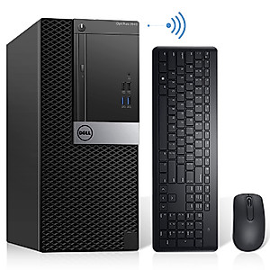 Dell OptiPlex 7040 Mini Tower PC, Intel Quad Core i5-6500 3.20GHz, 16GB DDR4 256GB NVMe M.2 SSD 2TB HDD, AX200 Built-in WiFi 6 Bluetooth 5.2 HDMI Wireless Keyboard & Mouse Windows10 Pro (Renewed)