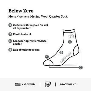 227-QTR-Charcoal Black 4 Pairs Unisex Socks, Small / Medium, Charcoal