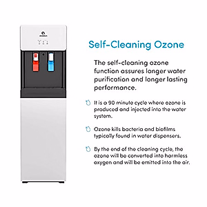 Avalon A7BOTTLELESS Self Cleaning Touchless Bottleless Cooler Dispenser-Hot & Cold Water Child Safety Lock, UL/Energy Star, White