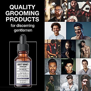 ABBOT KINNEY APOTHECARY Softening Beard Oil, Strengthens and Conditions Beards, Blend of Natural Oils, 2 oz (Wood Reserve)