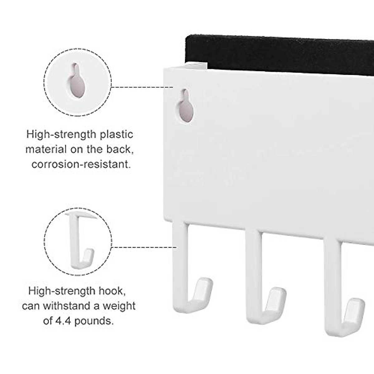 ArogGeld Welcome to Our Camper Self Adhesive Key Holder,Key Hooks Organizer for Wall with Mail Holder,Rustic Key Hangers Home Decorative for Farmhouse Entryroom Mudroom Hallway Kitchen Office Garage