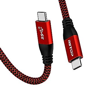 RIITOP USB C to C Cable 100W [5FT, 20Gbps], USB 3.2 Type-C Gen 2x2 Cable with E-Marker (Thunderbolt 3 Compatible) Support PD Fast Charge / 4K Video Braided Cord for MacBook Pro, USB-C Monitor, SSD