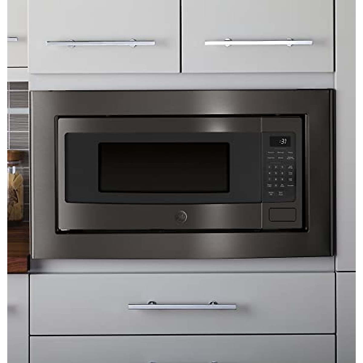 GE PEM31DFWW Profile 1.1 Cu. Ft. White Countertop Microwave