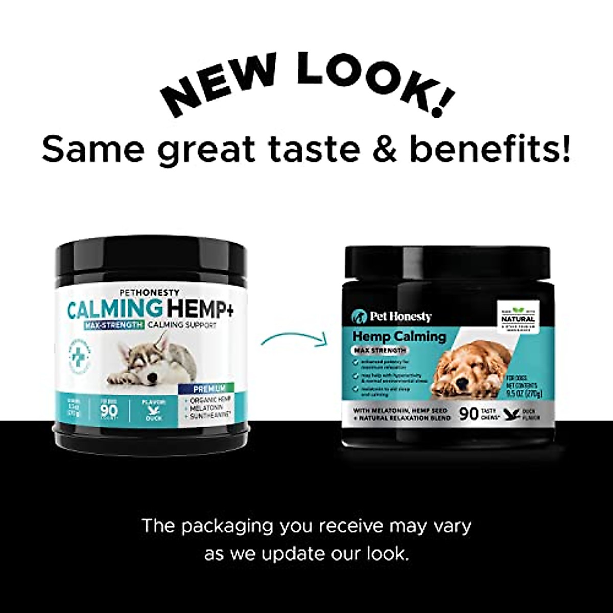 PetHonesty Hemp Calming Max Strength Chews for Dogs - All-Natural Soothing Snacks with Hemp + Valerian Root, Dog Stress & Dog Anxiousness - Helps Aid with Thunder, Fireworks, Chewing & Barking (Duck)