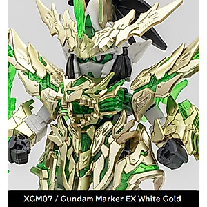 Mr. Hobby GSI Creos Gundam Marker EX White Gold XGM07 and Yellow Gold XGM08 With Kanji Love Sticker