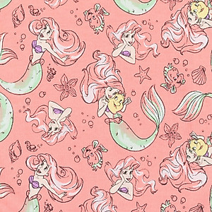 Disney Princess Ariel Little Girls French Terry Sweatshirt Ariel 7-8