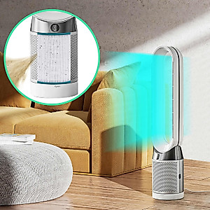 2 Pack True HEPA Replacement Air Purifier Filters for Dyson Tower Purifier Pure Cool Link TP01 TP02 TP03 BP01, AM11, Dyson BP01 Models, Compared to Part # 968126-03 - Premium Activated Carbon Filters