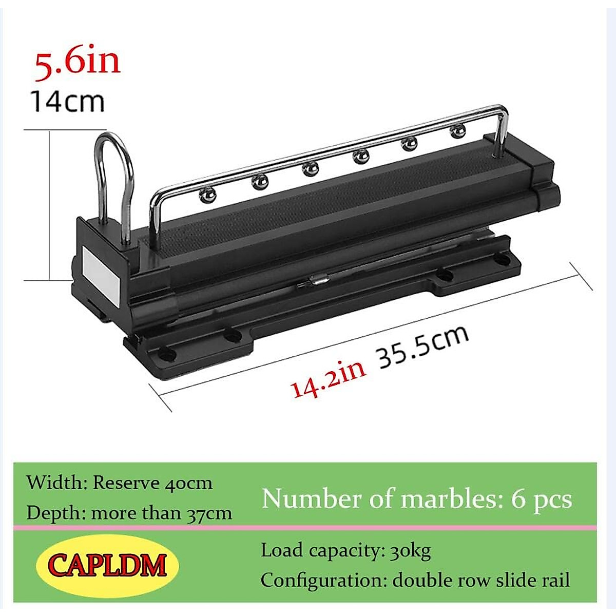 Retractable Closet Clothes Rod Pull-Out Closet Rail Adjustable Wardrobe Clothing Rack Organizer Heavy Duty Valet Rod 36cm 46cm Black & White ( Size : 36cm black )