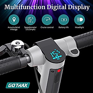 Gotrax XR Ultra Electric Scooter, LG Battery 36V/7.0AH Up to 18 Miles Long-range, Powerful 300W Motor & 15.5 MPH, UL Certified Adult E-Scooter for Commuter (Gray)