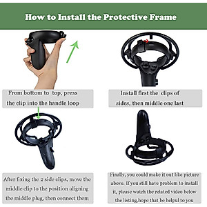 MASiKEN Touch Controller Grip Accessories & Protective Cages Stand for Oculus Quest/Rift S, Premium Controllers Skin Cover, Gel Shell Silicone Collision Protector Ring (Red)