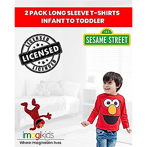 Sesame Street Elmo Baby Boys 2 Pack Long Sleeve T-Shirts 18 Months