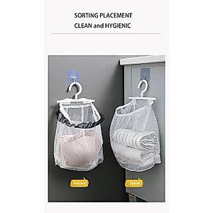 FOKAI Mesh laundry bags for delicates, laundry bag, drying rack clothing, laundry bags mesh wash bags and fruit and vegetable storage. nailless, lingerie bags for washing delicate 2Pc (white), TC0326