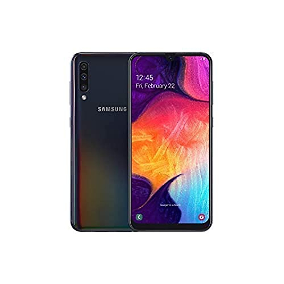 Samsung Galaxy A50 A505F 128GB Dual SIM Unlocked GSM Phone w/ Triple (25MP+8MP+5MP) Camera - Black