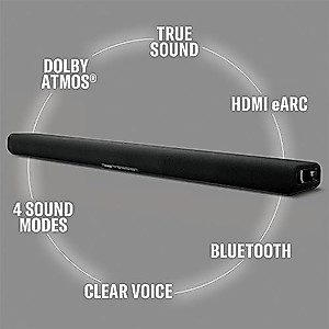 Yamaha SR-B30A Dolby Atmos Sound Bar with Built-in Subwoofers (Black)