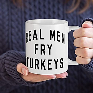 CafePress Real Men Fry Turkeys Ceramic Coffee Mug, Tea Cup 11 oz