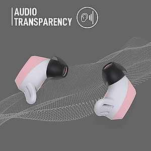 Soul S-FIT True Wireless Earbuds - Waterproof, Shock-Resistant Earphones with Customizable Fit, Bluetooth 5.0, Transparency Mode, and Long Battery Life for Running, Gym, and Outdoor Activities (Pink)