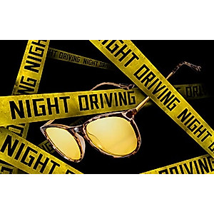 TJUTR Women's Night-Vision Glasses for Driving, HD Polarized Yellow Lens Reduce Glare Safety Nighttime UV Protection (White Tortoise Frame/Photochromic Night-Vision Glasses)