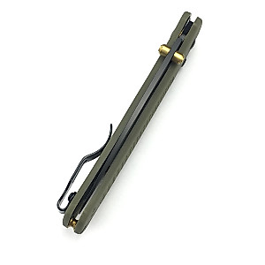 Manual Open Bugout 535 Folding Knife, Axis Lock Pocket Knife with 3 Inch 8Cr13MoV Blade, Glass Reinforced Nylon Grivory Handle, Belt Clip for Camping Hunting