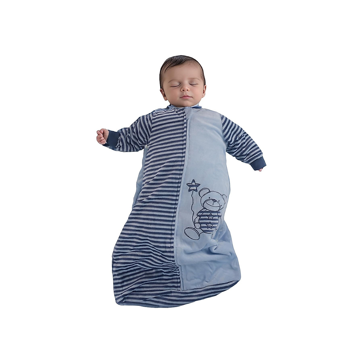 Toddler Sleeping Sack Long Sleeve 9-24M Cotton Velvet Tog 2.0 Warm12-18 Months Baby Wearable Blanket Soft Sleeping Bag with Arms 4 Seasons