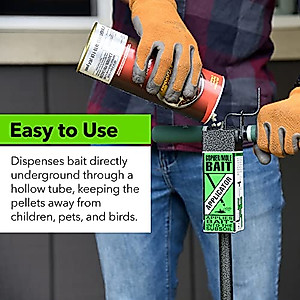 Yard Butler IGBA-1 Gopher Bait / Mole Bait Applicator - Vole Killer, Gopher Killer, & Mole Killer - Apply Poison Bait Pellets into a Pest Tunnel in Your Yard - Pest Control to Kill Moles and Gophers