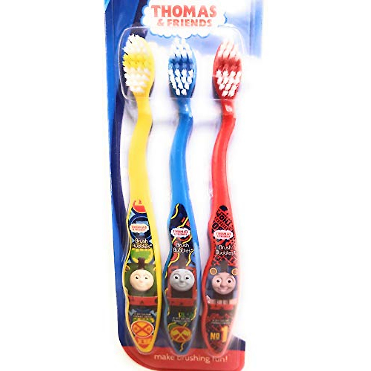 Brush Buddies Thomas & Friends Toothbrush for Kids, Toddler Toothbrushes, Children's Toothbrushes, Soft Bristle Toothbrushes for Kids, 3PK