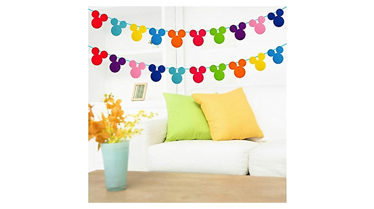 Kinyanco Colorful Mickey Mouse Garland for Parties & Decor
