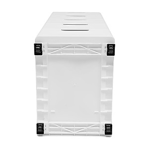 Ringmaster Vertical Stackable Drawers Dresser,5 Tier Clothes Storage Tower with 4 Wheels and 5 Drawers,Storage Organizer Rack Movable Storage Cabinet Closet for Clothes,Towels,Toys (White)