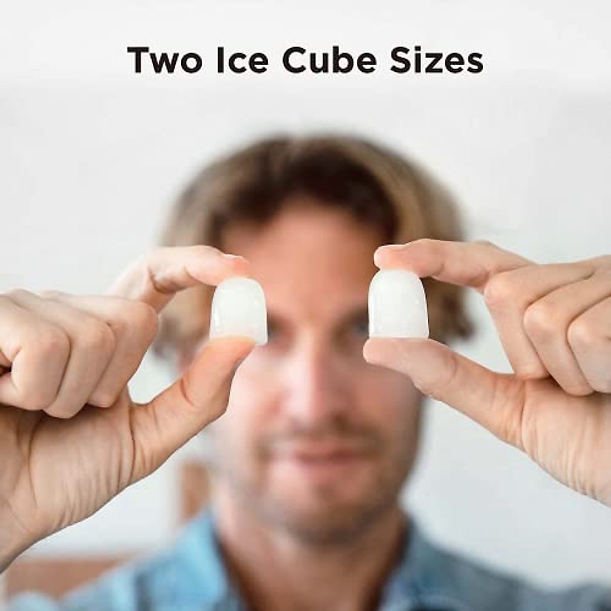 Portable Ice Maker Machine for Counter Top Compatible(Makes 26 lbs of Ice Every 24 Hours-Silver)&20/37 Quart Large Ice Bucket（20/37 Quart Large