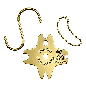 Sage Owl BBQ Grill Scraper Tool - Gifts for Women Who Has Everything - Dishwasher Safe Bristle Free BBQ Grill Brush Alternative - Mens Gifts for Christmas