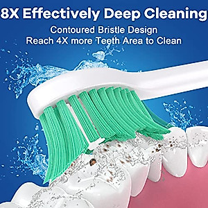 BrightDeal Toothbrush Heads for Philips Sonicare Essence Elite Advance Xtreme CleanCare E-Series Electric Sonic Screw-on Brush Replacement HX7022/66 HX7023 HX7001 with Cap, 6 Pack