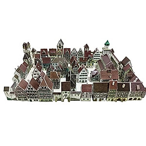 Medieval Town Building 3D Paper Puzzle Model Building for Adults 12"*9" DIY