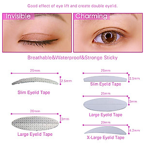 1080Pcs Premium Quality Natural Invisible Single Side Eyelid Tape Stickers Medical-use Fiber Eyelid Lift Strip, Instant Eye Lift Without Surgery, Perfect for Uneven Mono-Eyelids