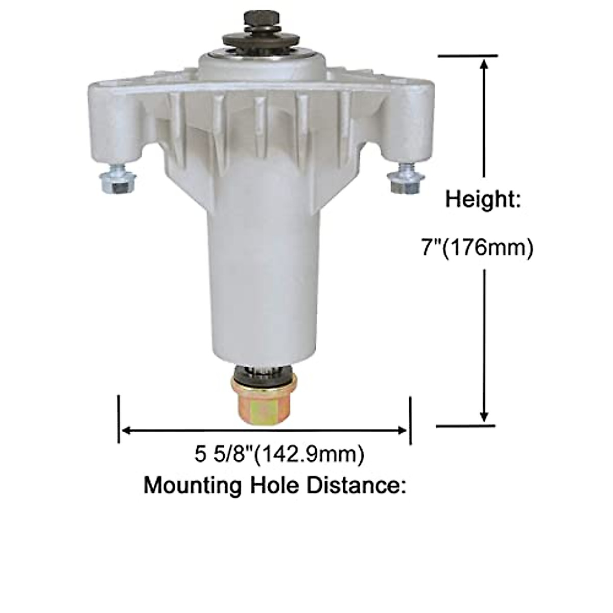 q&p 42" Spindle Assembly Bracket with Pulley Replaces 130794 with 153535 Mandrel Pulley Black Colour Pulley Surface, YZ Split Steel