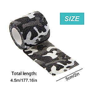 VideoPUP 40PCS Tattoo Grip Cover Wrap,Black&White Camouflage Disposable Cohesive Tattoo Grip Cover Elastic Bandage Handle Grip Tube for Tattoo Machine Tattoo Grip Accessories