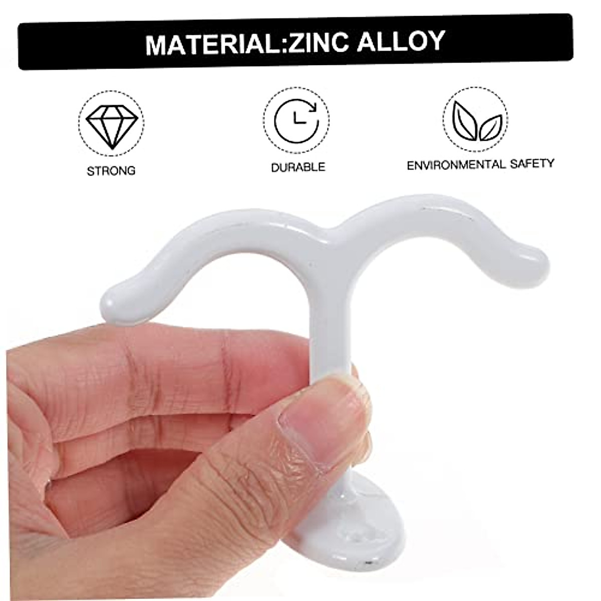 VILLCASE 4pcs Closet Garage Hat Robe Clothes Prong Top Wardrobe Bag Cabinet Coat Towel Hanging Hooks Hook Under Multifunction Kitchen Metal Bathroom Hangers Double Ceiling Clo Hanger