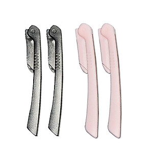 WOIWO 4 PCS Stainless Steel Black Macro Mesh Folding Eyebrow Shaping Knife For Men And Women Eyebrow Shaving Knife for Eyebrow Shaving Razor for Cosmetic Tools